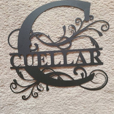 Custom Metal Name Sign, Family Name Metal Sign, Personalized Last Name ...