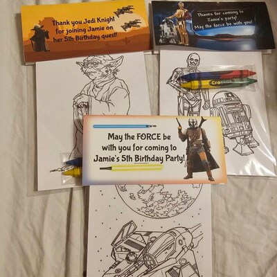 Kids Crayons or Painting Party Favor Bags. 1 Bag 1 Child Includes 8-4x6 ...