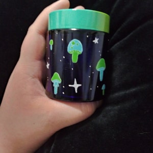 Black Light Glow Trippy Alien Stash Box / Small Rolling Makeup - Etsy