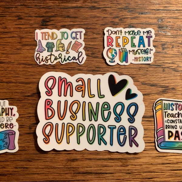 MINI Social Studies Teacher Sticker Pack | 1" Stickers | Colorful ...