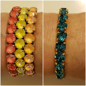 Finest Crystal Necklace 12MM Cushion Cut Three Crystal - Etsy