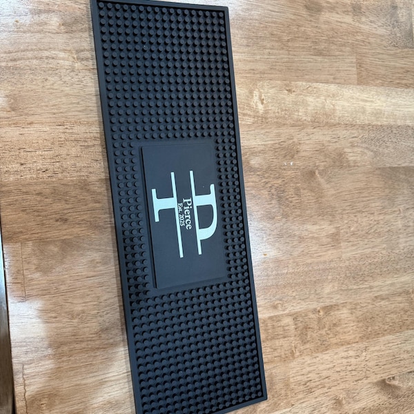 Bar Mat, Personalized Bar Mat for Home Bar Coffee Bartender Mat, Custom ...