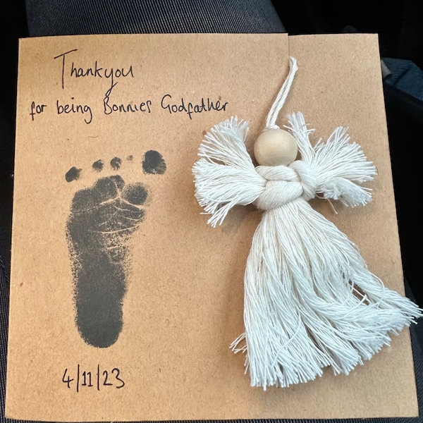 Macrame Mini Angels | Baptism Angel Gift | Christening Keepsakes ...