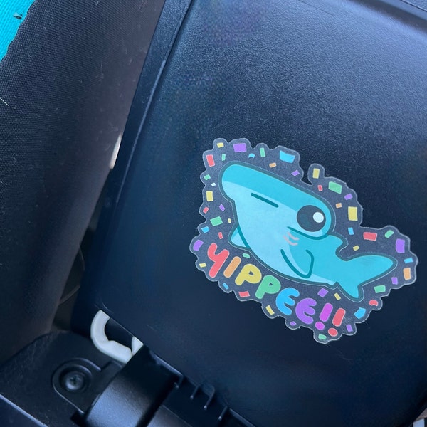 Hammerhead Shark "yippee!!" ⋆ Vinyl Glitter Sticker - Etsy
