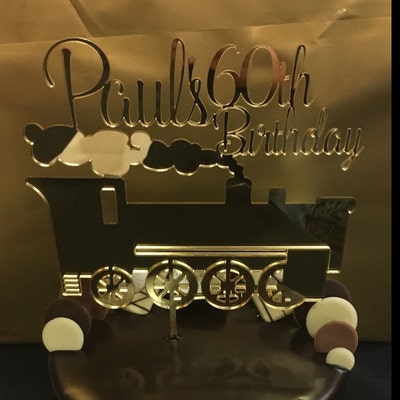 Steam Train Cake Topper Birthday Cake Topper - Etsy