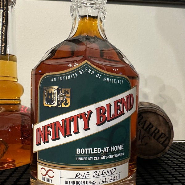 Infinity Bourbon Label Blend Whiskey Bottle Label Old Fitzgerald ...