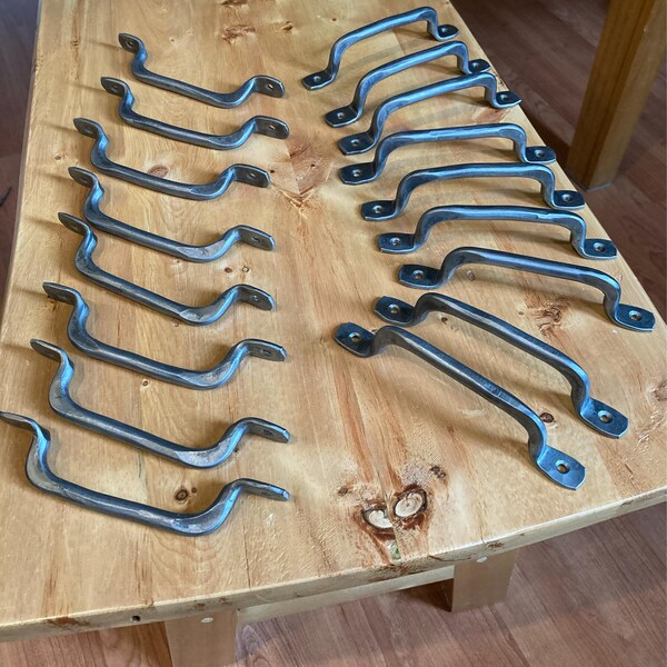 Hand Forged Rustic Farmhouse Steel Handles / Drawer Pulls / DIY ...