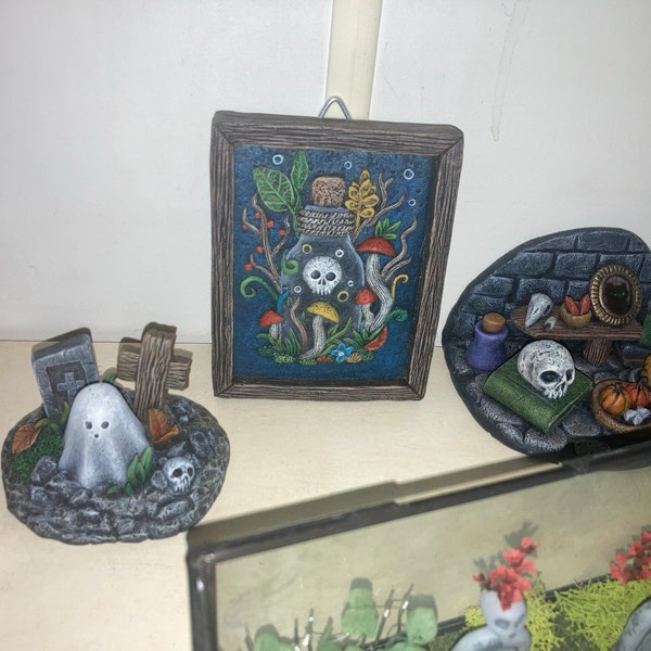 Dumbo Rat on Cemetery. Tombstone Red Flowers Skulls on Rock. Colorful ...