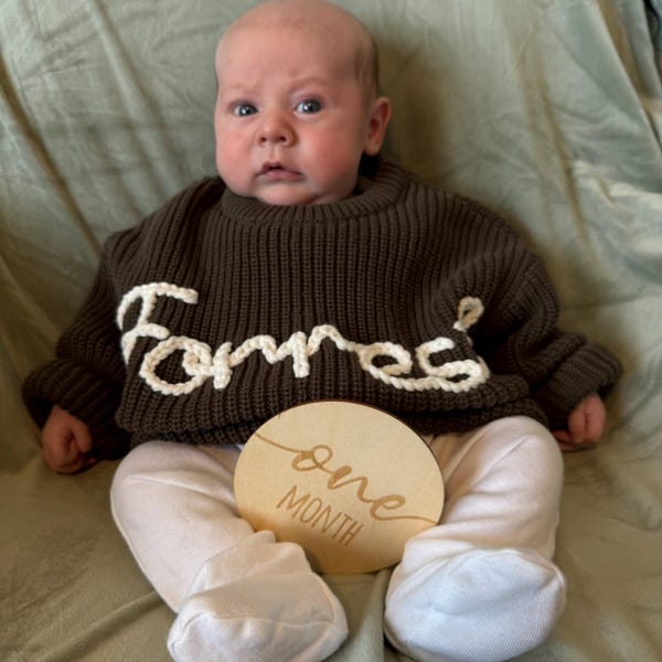 Hand Embroidered Sweater First Birthday Sweater,personalized Baby ...