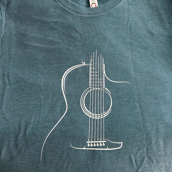 Acoustic Guitar T-shirt - Musician Tee - Guitar Player Gift Shirt ...