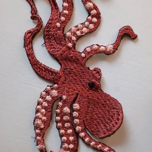 Moks491 Octopus Marine Embroidered Patch, Sea Sew on Patch - Etsy