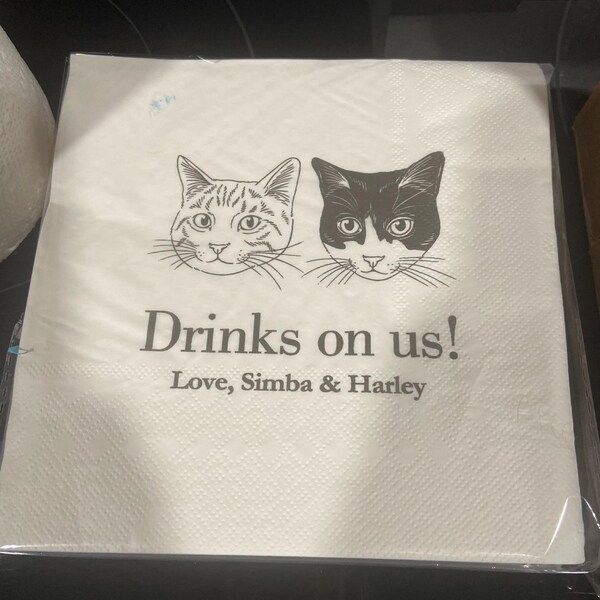 Personalized Handwritten Note Napkins, Custom Love Note Handwriting ...