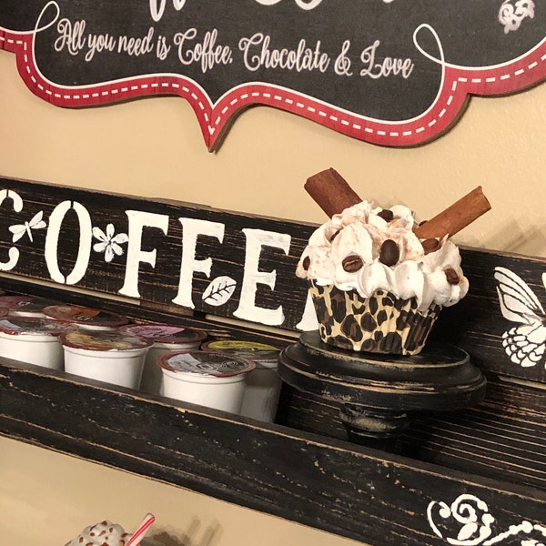 Small Wood Riser, Farmhouse Pedestal Riser Stand, Cupcake Stand, Coffee ...