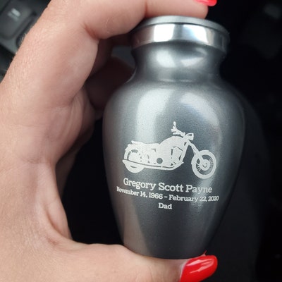 Motorcycle Keepsake Urn With Engraving - Etsy