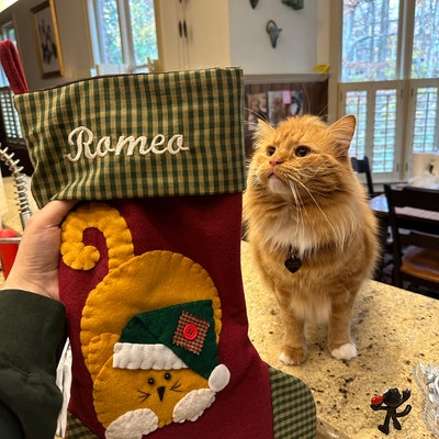 Tabby Cat Stocking, Tabby Cat Christmas Stocking, Stocking for Cat ...