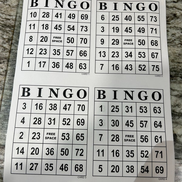 500 Jumbo Printable Bingo Cards Pdf Download, 1, 2, 4, and 6 per Page ...