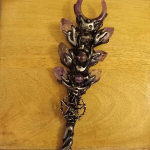 Amethyst Moon Handmade Wand: Wiccan Witch Gift - Etsy