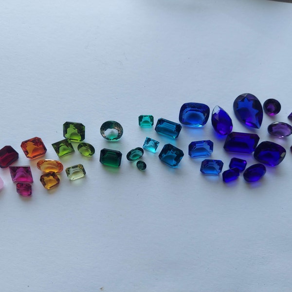 Bulk Semi Precious Faceted Gemstones Wholesale Lot, Mixed Loose ...