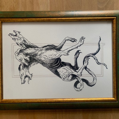 Lucifer Art Print Illustration in Black and White - Etsy