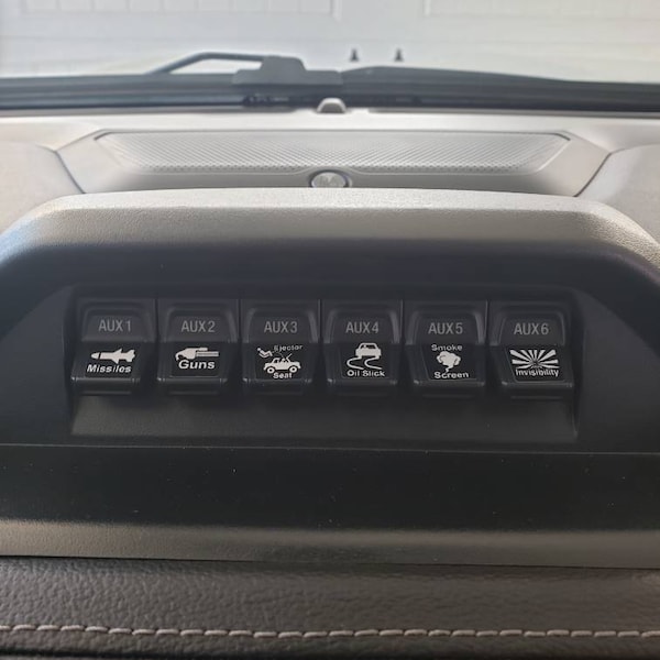 Custom Upfitter AUX Switch Decals Stickers Labels Fits: 2017 and up ...