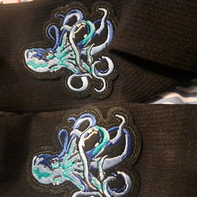 Octopus Patch Embroidered Iron on Applique 2 3/4 X 3 70mm X 76mm Wylee ...