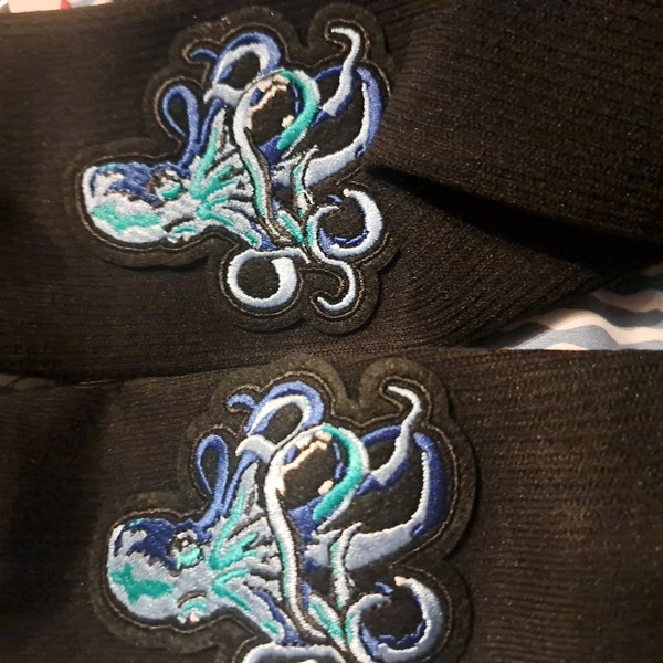 Octopus Patch Embroidered Iron on Applique 2 3/4" X 3" (70mm X 76mm ...