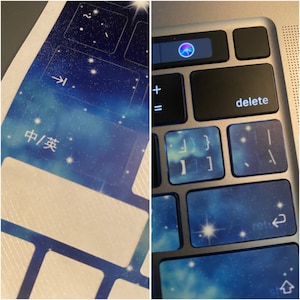 Blue Galaxy Keyboard Stickers Laptop Keyboard Cover Vinyl - Etsy