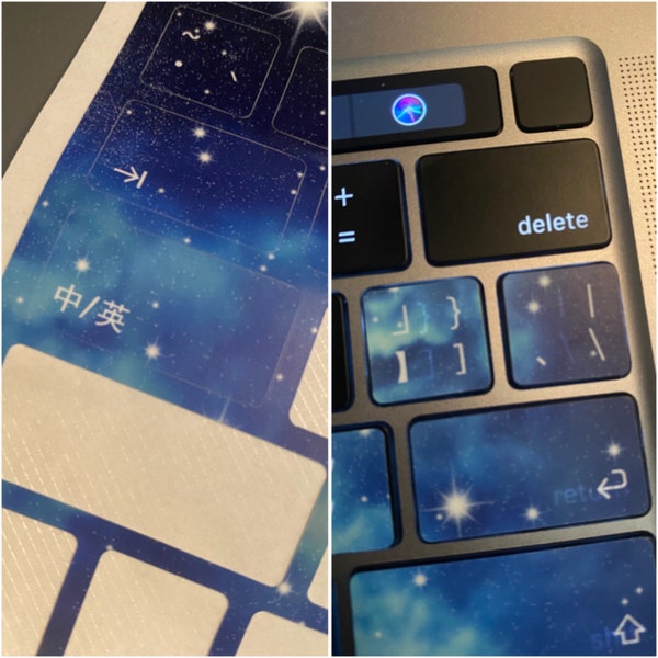 Blue Galaxy Keyboard Stickers Laptop Keyboard Cover Vinyl MacBook ...