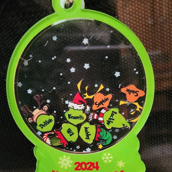 Personalized Family Tree Christmas Ornament 2024, Custom Family Name ...