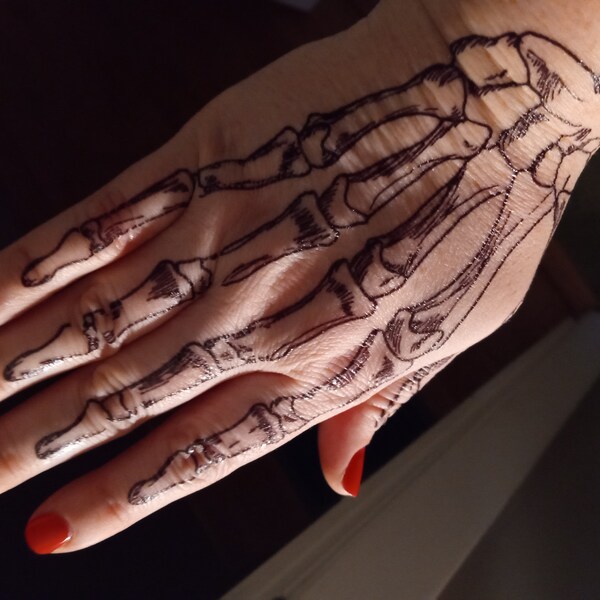Coco Skeleton Hands Temporary Tattoos for Cosplay. Skull - Etsy