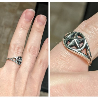 Vintage Sterling Silver Star Ring Size 7 - Etsy