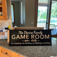 Personalized Game Room Sign Custom Family Game Room Sign Last - Etsy Canada