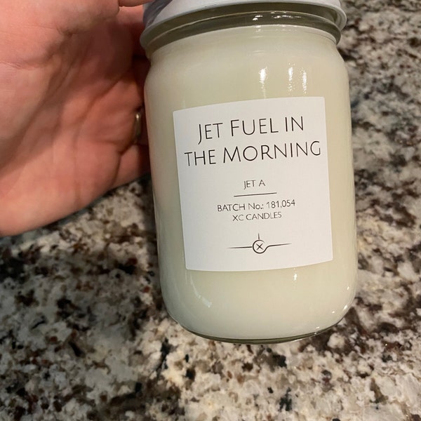JET FUEL in the MORNING — Airplane Candle, Jet Fuel Candle, Pilot Gift ...