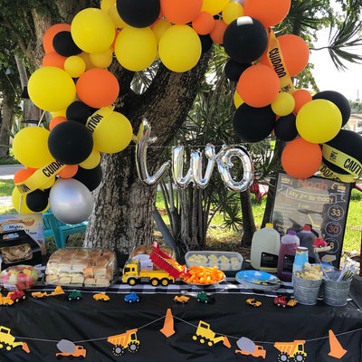 Under Construction Balloon Garland DIY Kit 5 Ft to 25 Ft, Includes ...