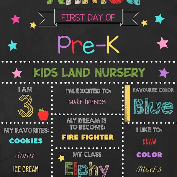 Editable First & Last Day School Sign | Canva Template | Back to School ...