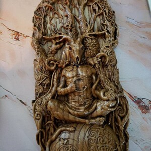 Cernunnos Cernun Wood Horned God Celtic God Altar Statue - Etsy UK