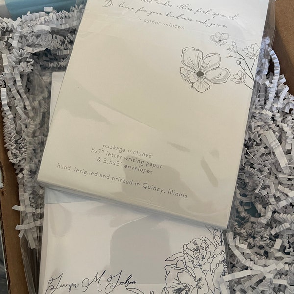 Sophisticated Letter Writing Stationery Set | Personalized Gift ...