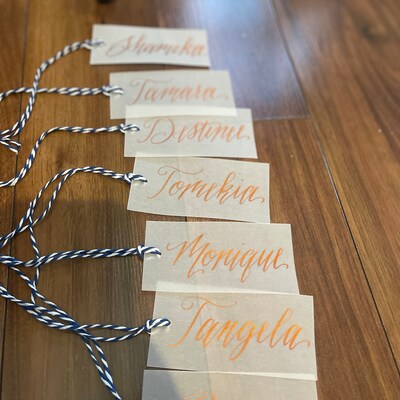 Handmade Paper Table Number Signs - Etsy