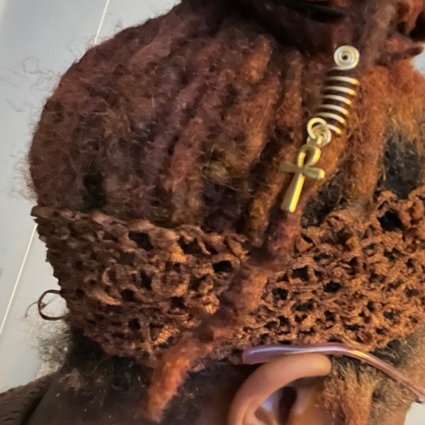 Loc Jewelry Gold Ankh Braid/dread Charms Set of 3 Dreadlock Sisterloc ...