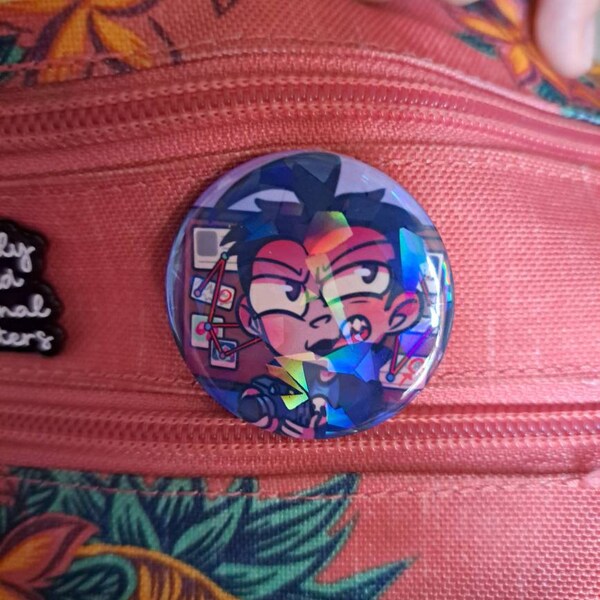 Invader Zim Pins Glossy or Holographic Buttons | Zim Dib Gaz GIR ...