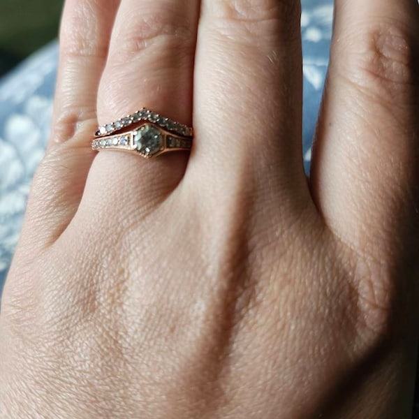 Delicate Chevron Ring - Sterling Silver, Rose Gold, Gold, White Gold ...