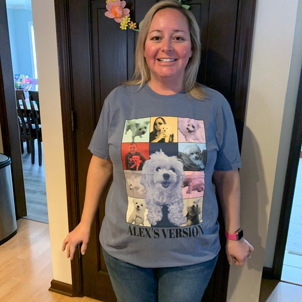 Customizable Eras Comfort Colors Tee, Eras Tour Gift for Dog Mom, Swift ...