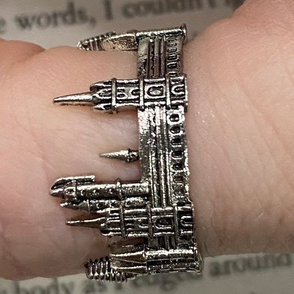 Dragon and Castle Ring - Etsy