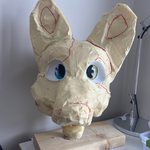 Wickerbeast 3D Printed Head Base Fursuit Furry Moving Jaw - Etsy