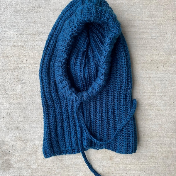 The Ribby Balaclava Crochet Pattern (digital Balaclava Hood Crochet ...