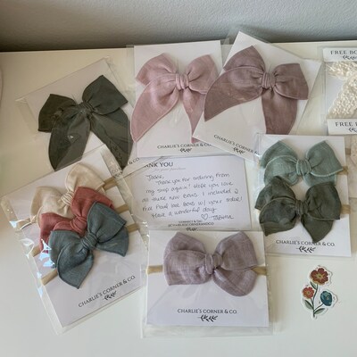 Petite Velvet Ribbon Bow Velvet Bows Neutral Baby Bows - Etsy
