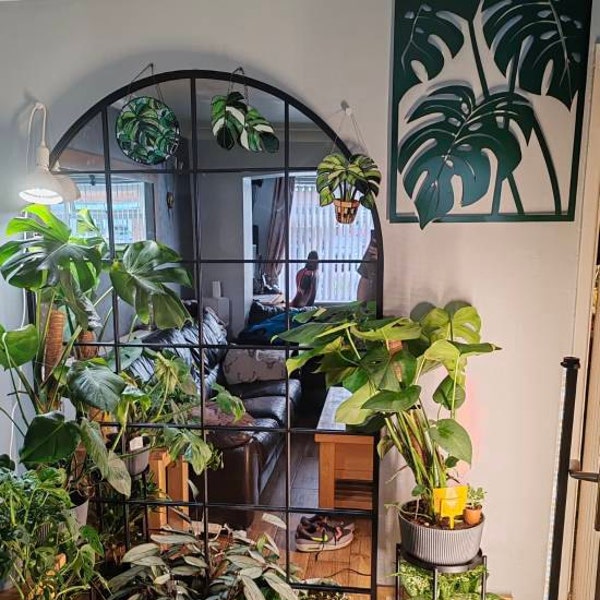 Monstera Leaves Suncatcher Stained Glass Window Decor Hanging Home ...