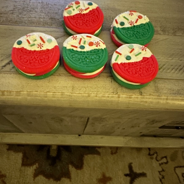 Sets of Fake Cookies, Christmas Cookies, Peppermint Twist Cookie, Faux ...