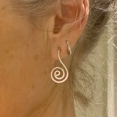 Long Tear Drop Drop Earrings Sterling Silver Ear Danglers - Etsy