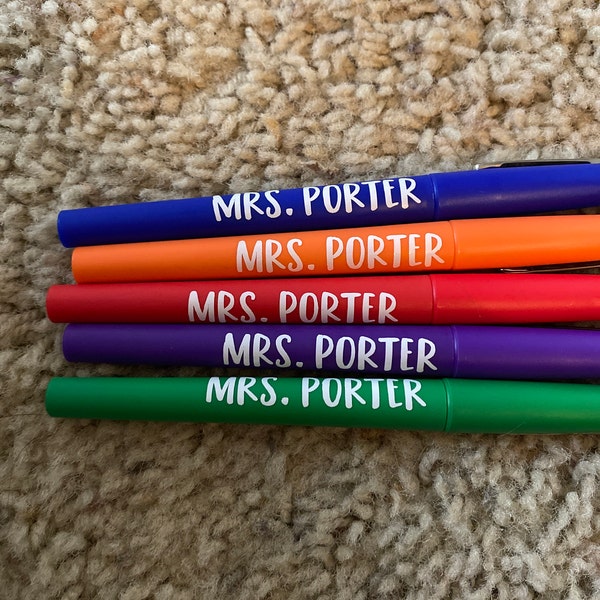 Personalized Pen Name Vinyl Decal: Custom Stationery Sticker ...